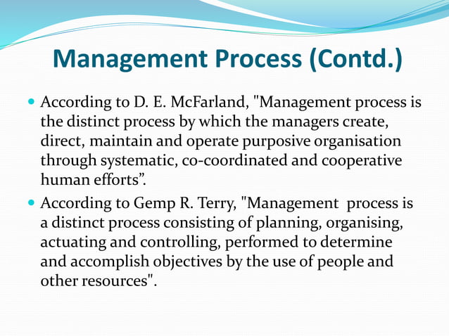 Processes of management | PPTX