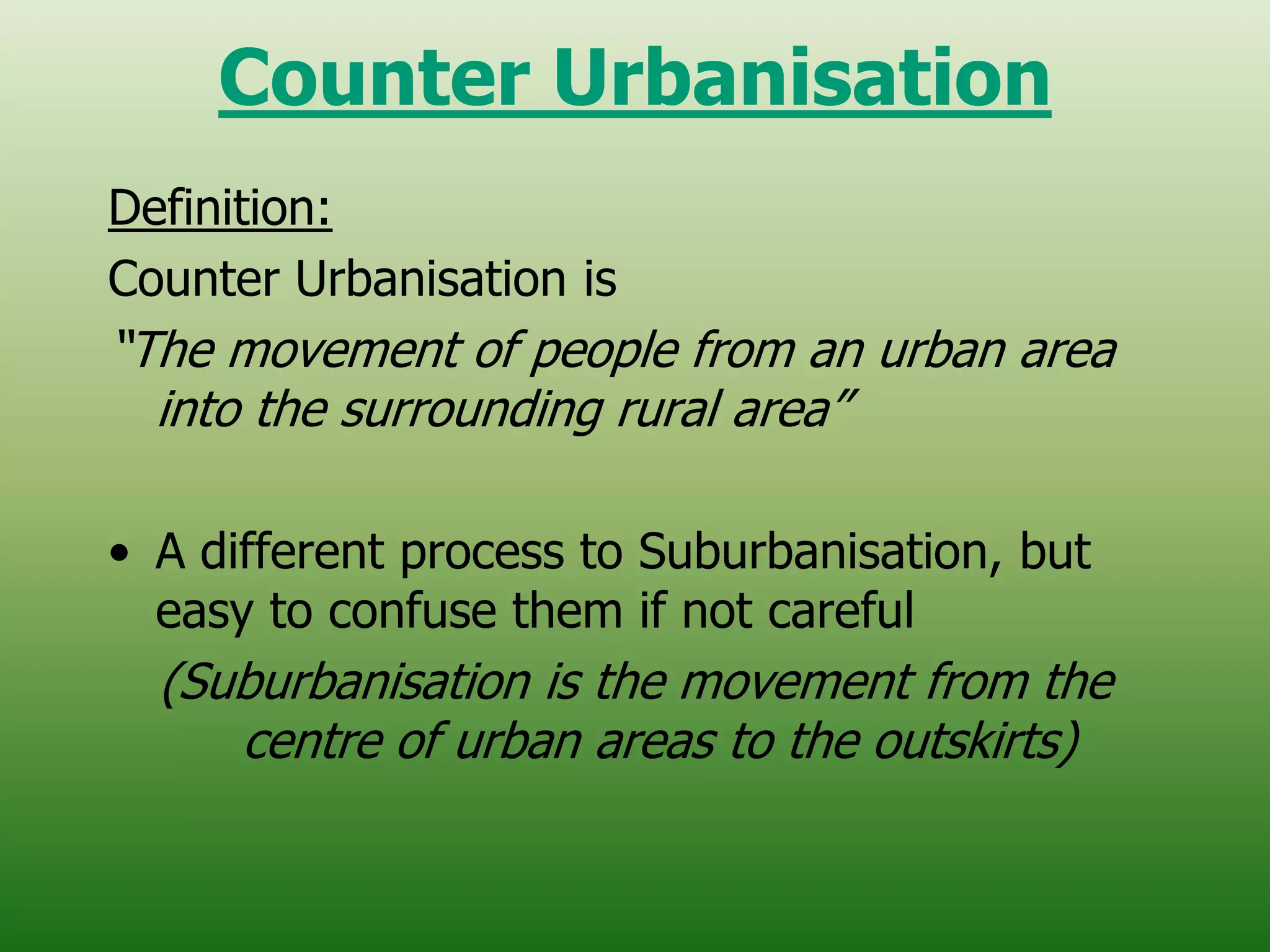 Processes Of Urban Change Sub Urb | PPTX | Houses | Real Estate