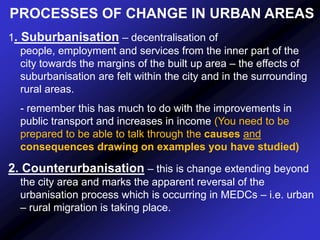 Processes Of Urban Change Sub Urb | PPTX | Houses | Real Estate