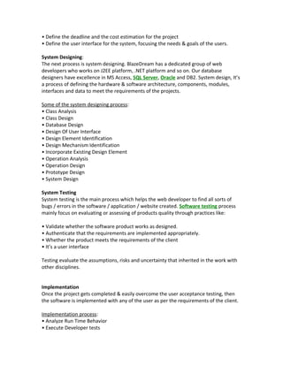 Processes of website application development | PDF