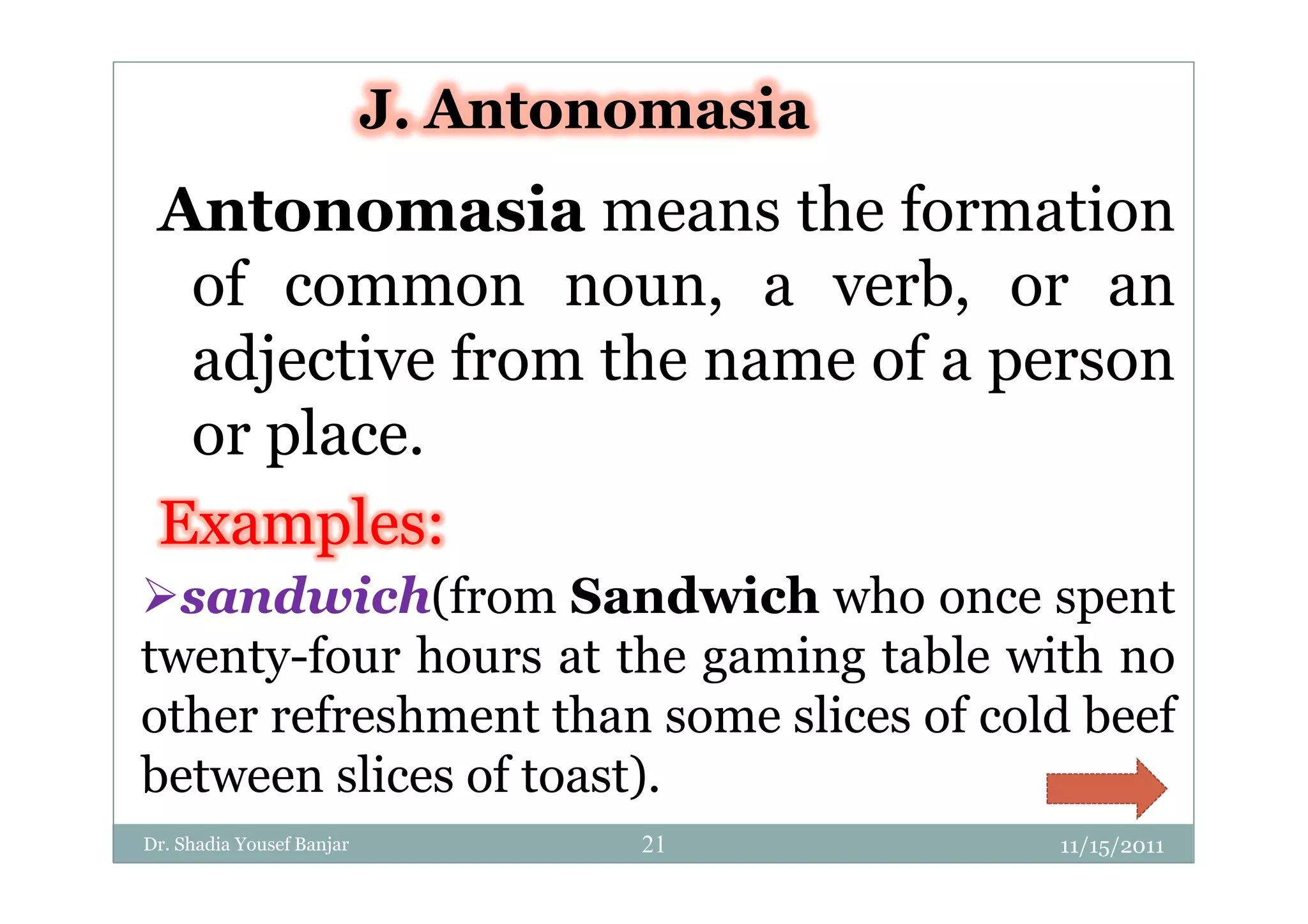 Processes of Word Formation - Morphology-LANE 333-2012- dr. shadia | PDF