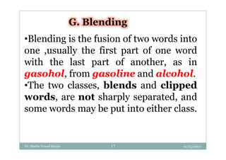 Processes of Word Formation - Morphology-LANE 333-2012- dr. shadia | PDF
