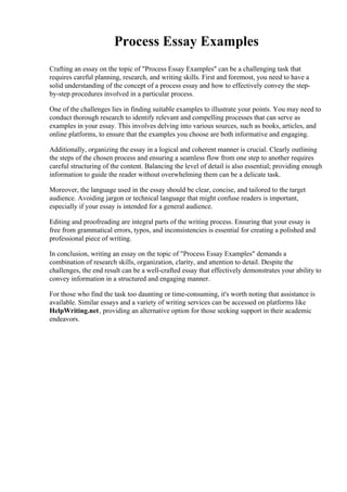 Process Essay Examples.pdf | Homework and Study | Education