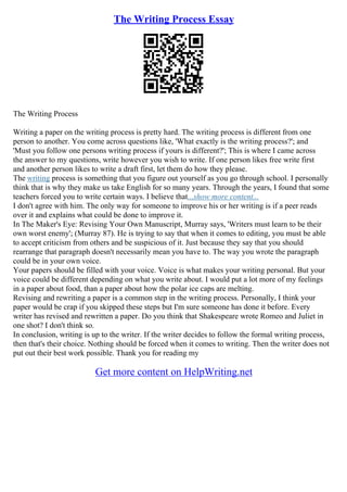 Process Essay Thesis | PDF