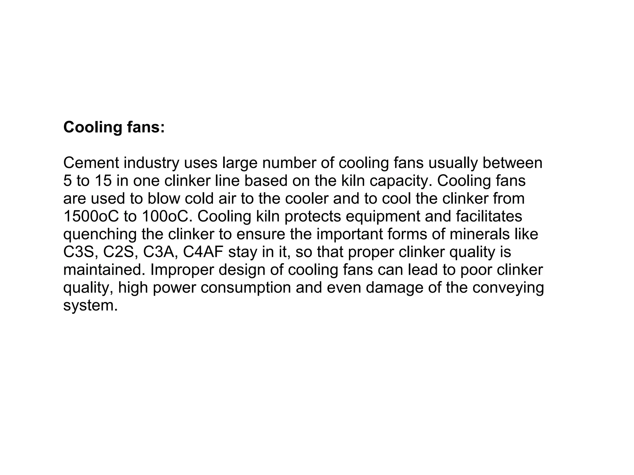 Process Fans Used in Cement Industry | PPT
