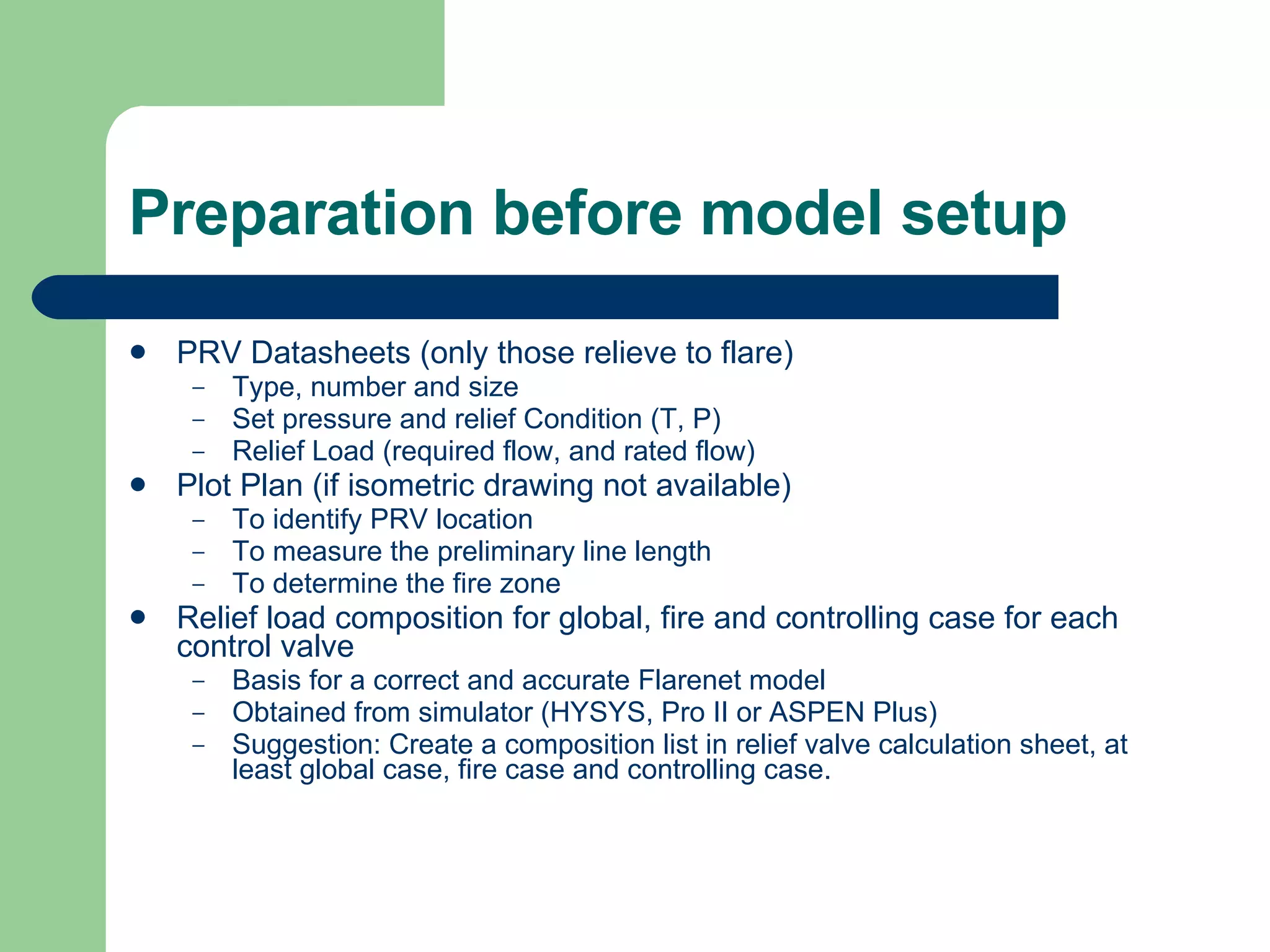 Process Flarenet Model Setup(Fan, Yi) | PPT