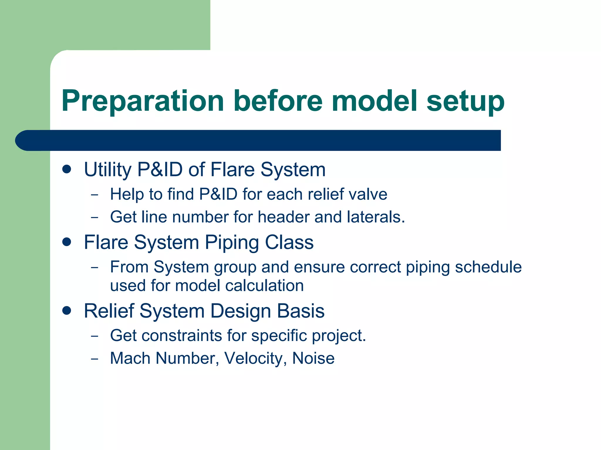 Process Flarenet Model Setup(Fan, Yi) | PPT