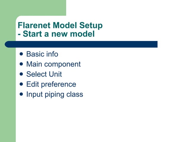 Process Flarenet Model Setup(Fan, Yi) | PPT | Technology & Computing