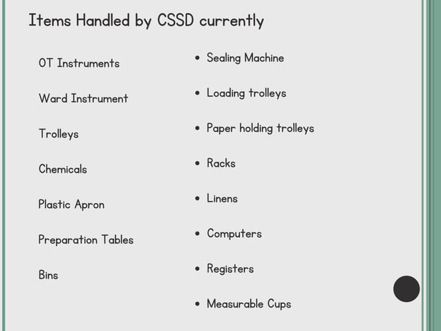 Process Flow Cssd Is A Service Unit In A Hospital Pdf