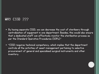 Process flow, CSSD IS A SERVICE UNIT IN A HOSPITAL | PDF
