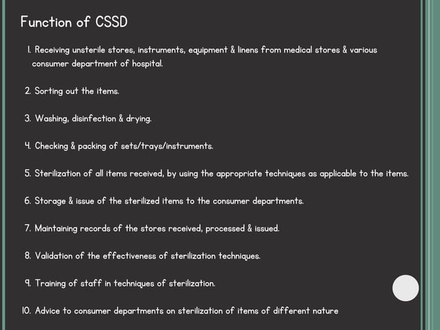 Process flow, CSSD IS A SERVICE UNIT IN A HOSPITAL | PDF