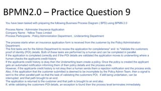 Process Flow Assignments for business analysis | PPTX
