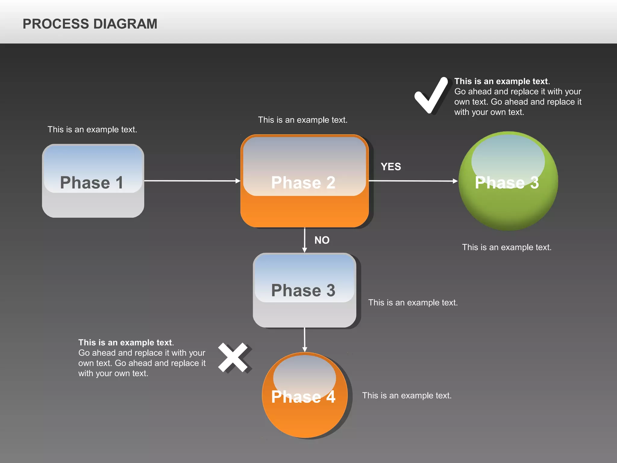 Process Flow Chart for PowerPoint by PoweredTemplate.com