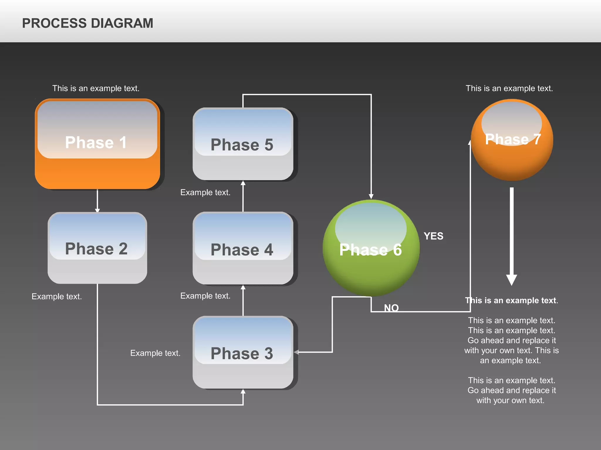 Process Flow Chart for PowerPoint by PoweredTemplate.com