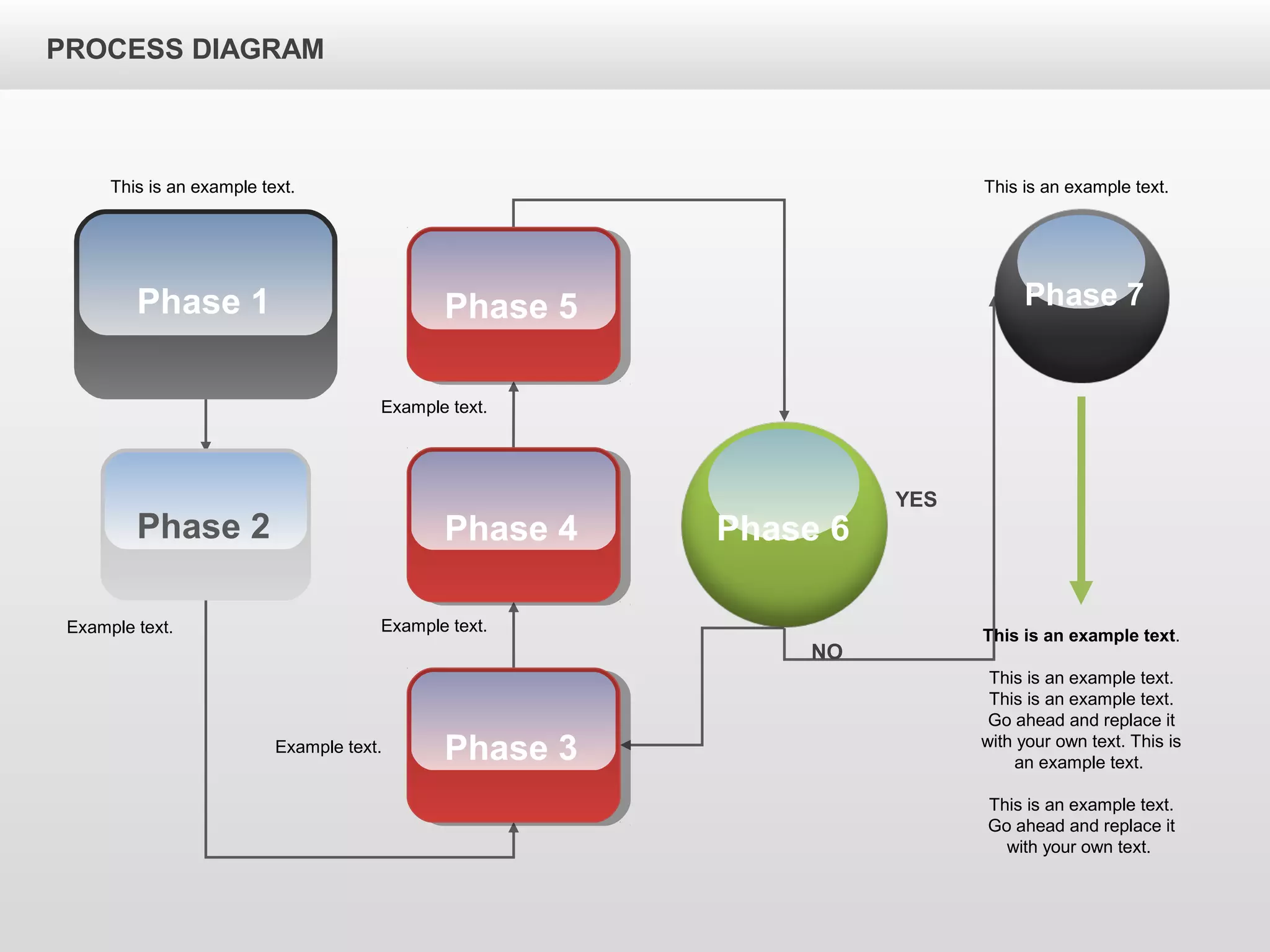 Process Flow Chart for PowerPoint by PoweredTemplate.com