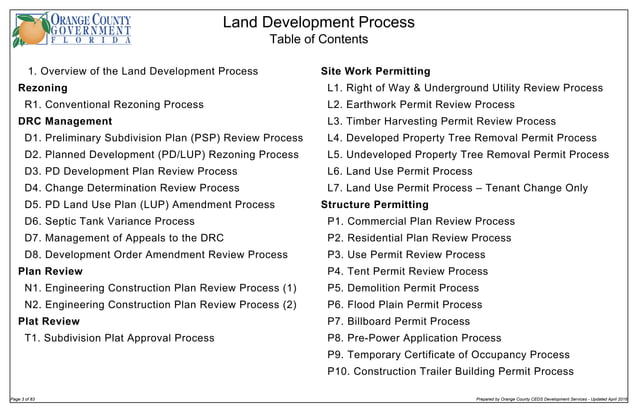 Land Development Process - Orange County, Florida | PDF | Civil ...