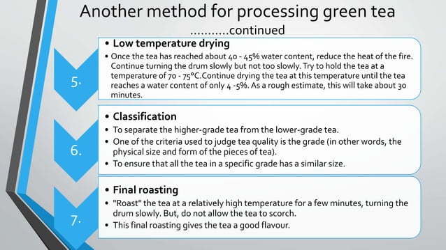 Process flow chart tea processing