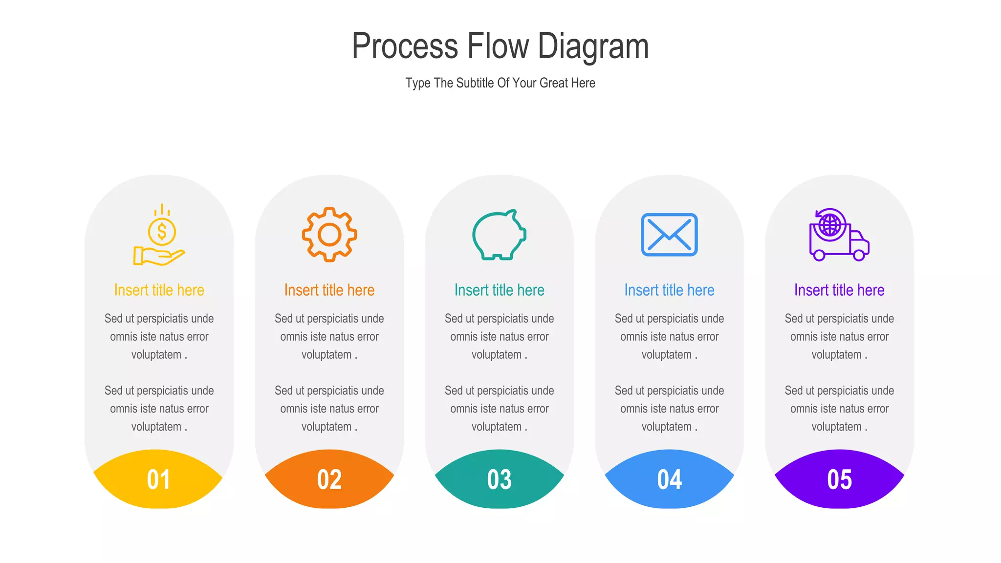 Process Flow Diagram Google Slides Template | PPTX