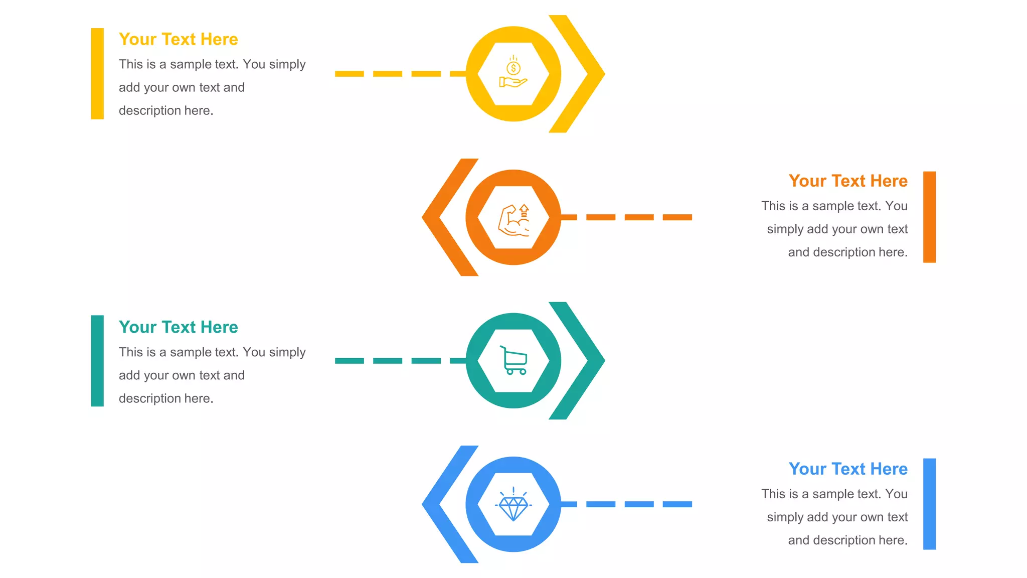 Process Flow Diagram Google Slides Template | PPTX
