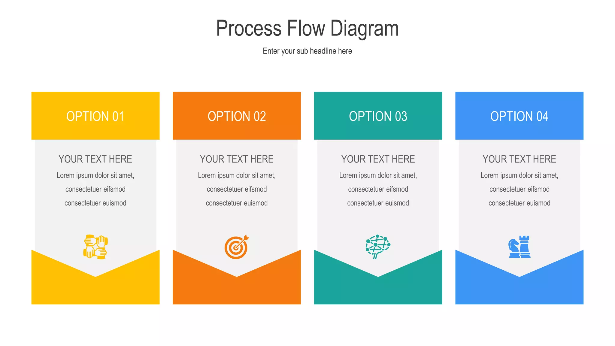 Process Flow Diagram Google Slides Template | PPTX