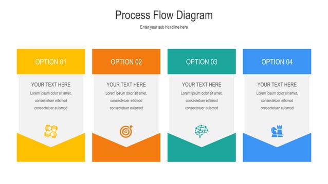 Process Flow Diagram Google Slides Template | PPTX