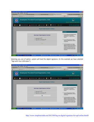 Process flow for registering digital signature certificate | PDF