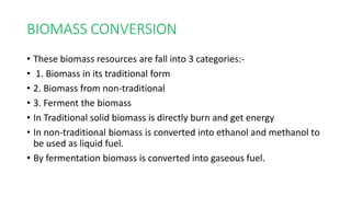 Process for biomass conversion | PPTX