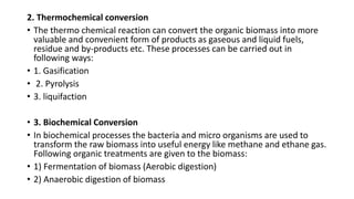Process for biomass conversion | PPTX