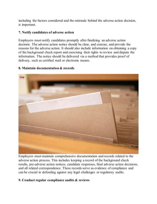 Adverse Action Process for Maintaining Compliance | The Enterprise ...