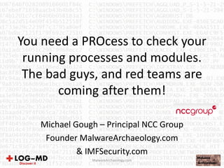 You need a PROcess to catch running processes and their modules_v2.0 | PPT