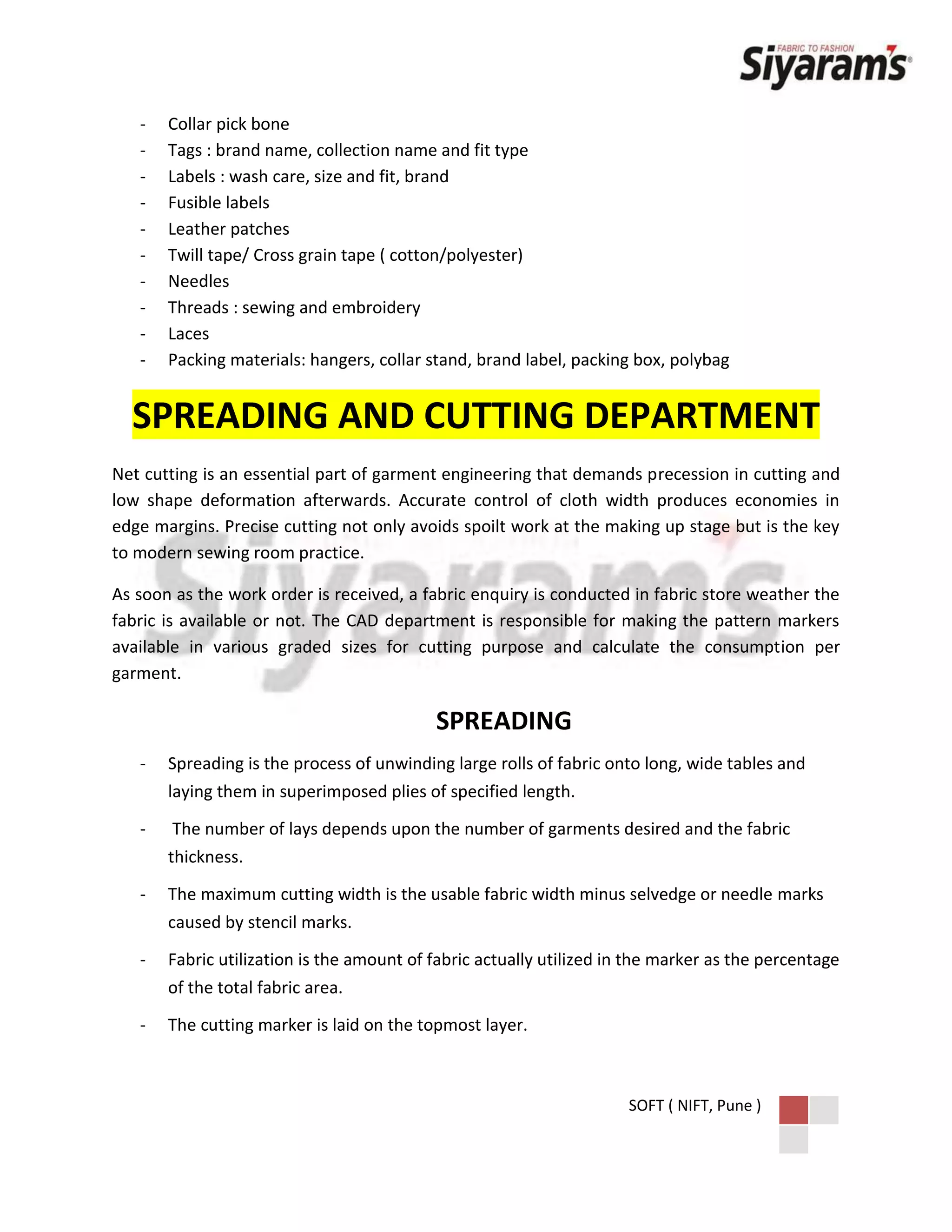 Garment Manufacturing Process From Fabric To Poduct Docx