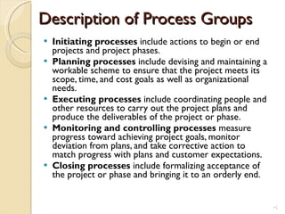 Project Management Process Groups | PPT
