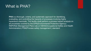 Process hazard analysis (pha) | PPTX