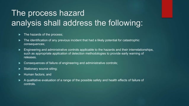 Process hazard analysis (pha) | PPTX | Science