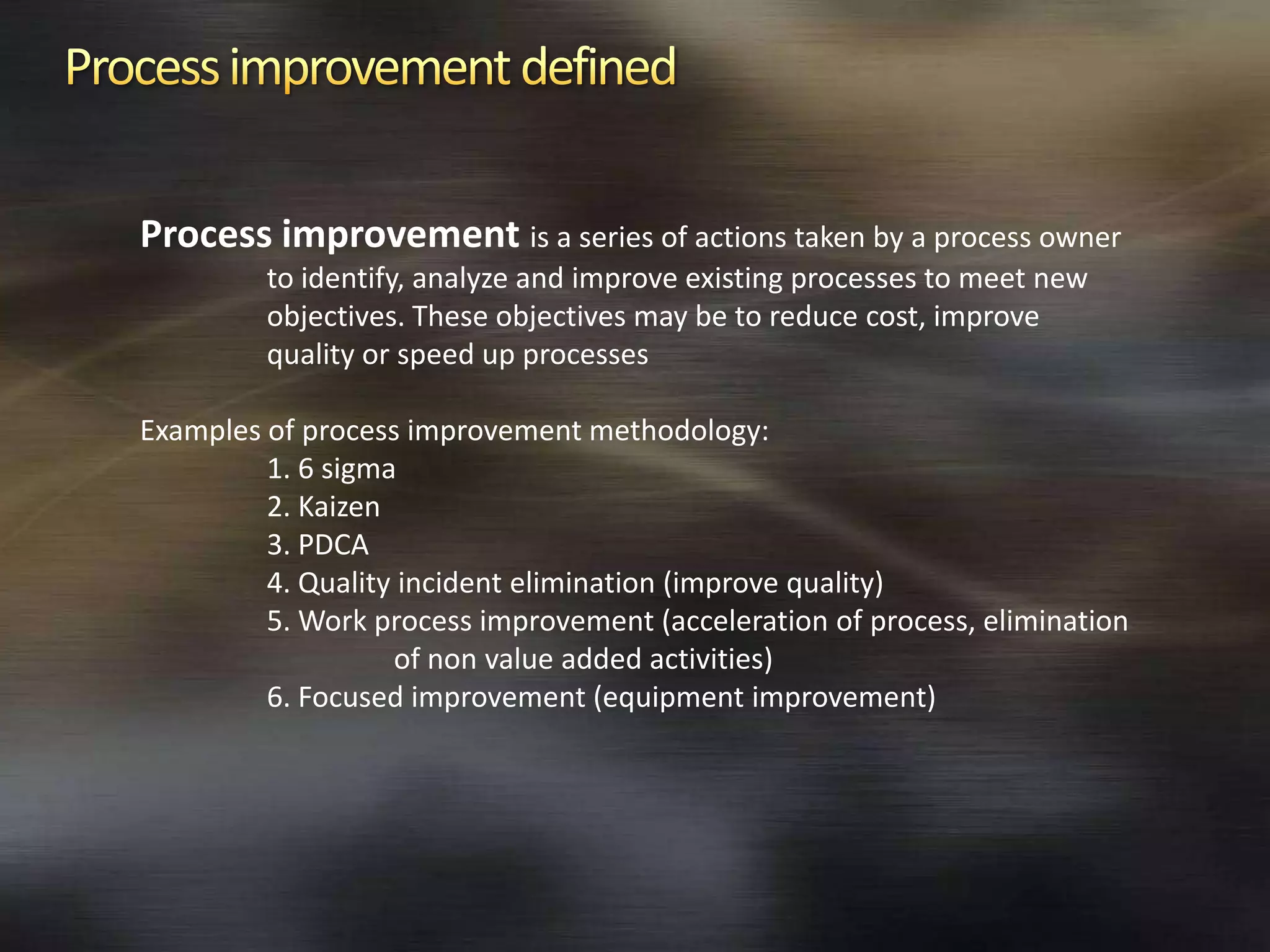 Process improvement | PPTX