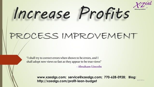 Increase profits with process improvement | PPT