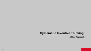 Systematic Inventive Thinking and Process improvements | PPT