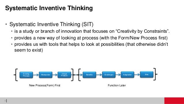 Systematic Inventive Thinking and Process improvements