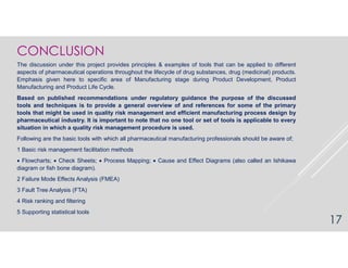 Process improvement techniques and its applicability in pharma mfg an ...
