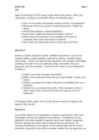 Process improvement using six sigma (1) | DOCX