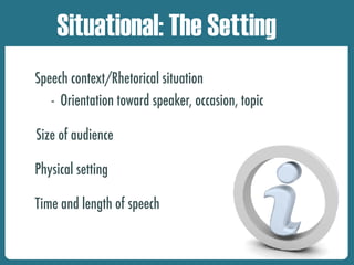 Process for Informative Speech & Audience Analysis | PPT