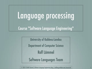 An introduction on language processing | PPT