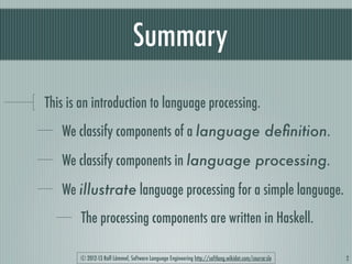 An introduction on language processing | PPT