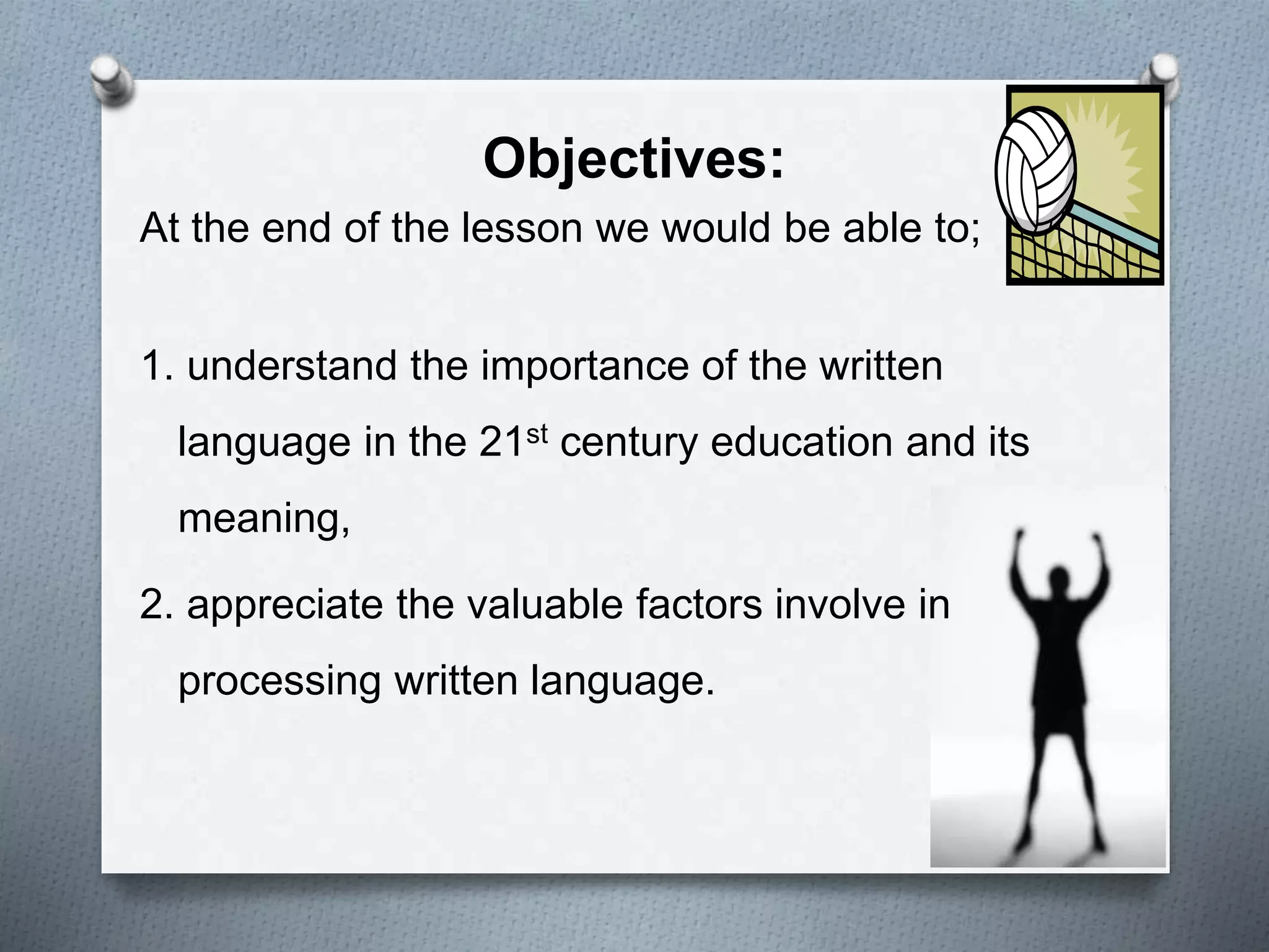 Processing of Written Language | PPT