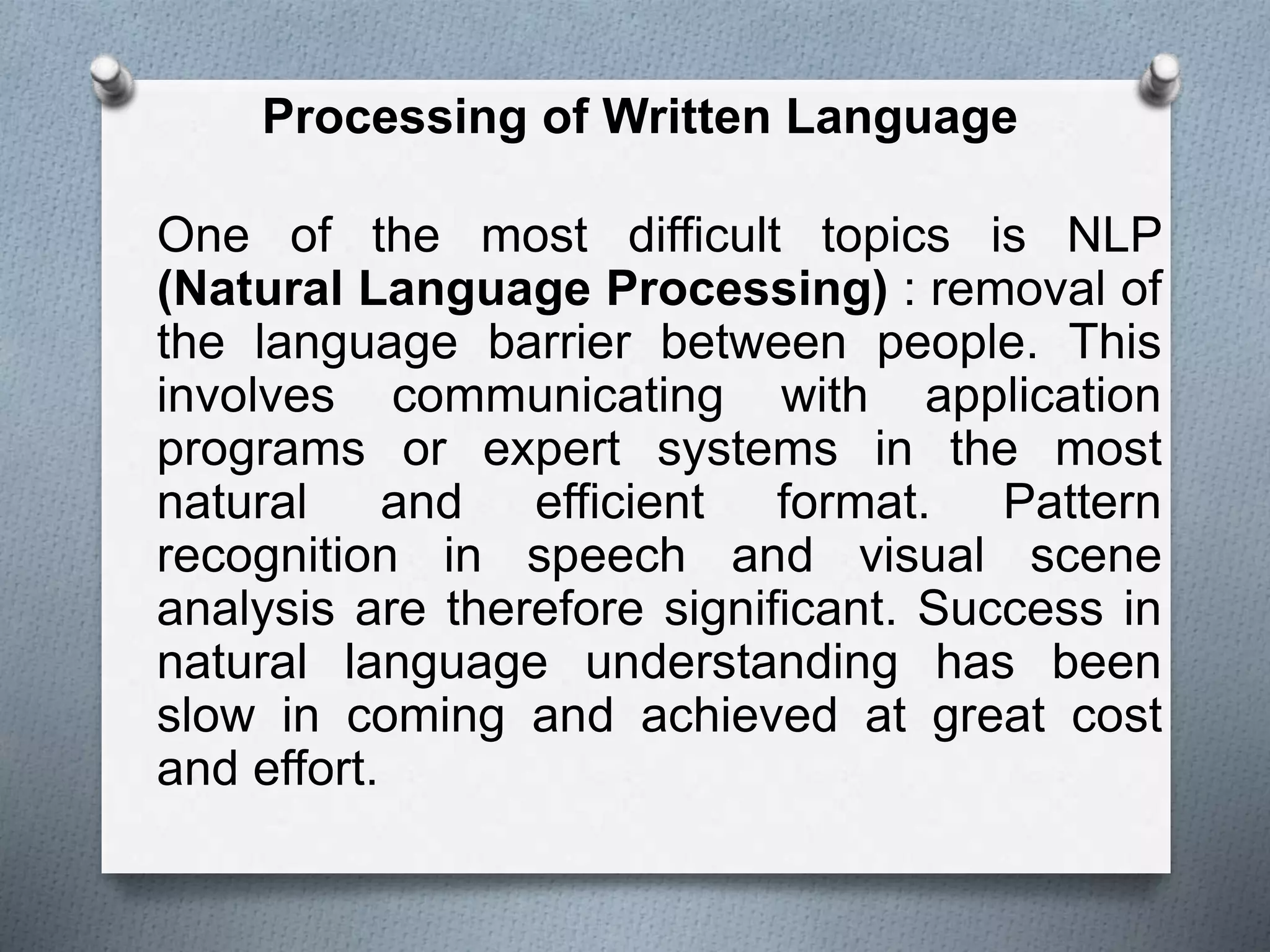 Processing of Written Language | PPT