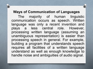 Processing of Written Language | PPT