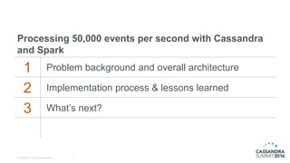 Processing 50,000 events per second with Cassandra and Spark | PPT