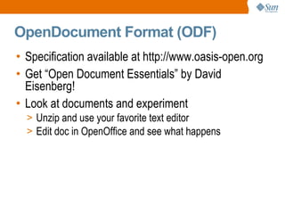 Processing OpenDocument Format | PPT