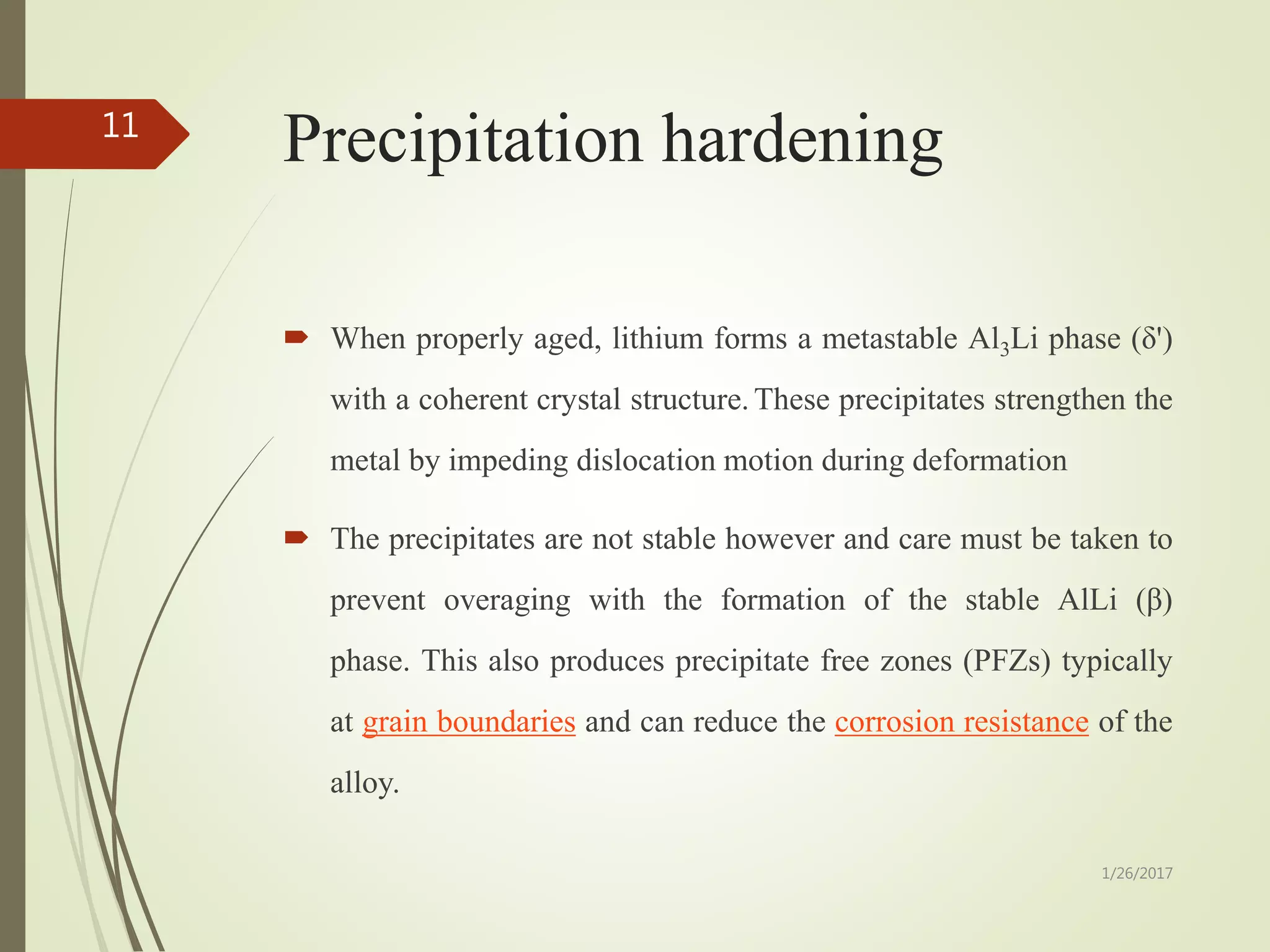 Processing and application of al li alloys | PPTX