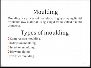 Processing and applications of polymers | PPTX